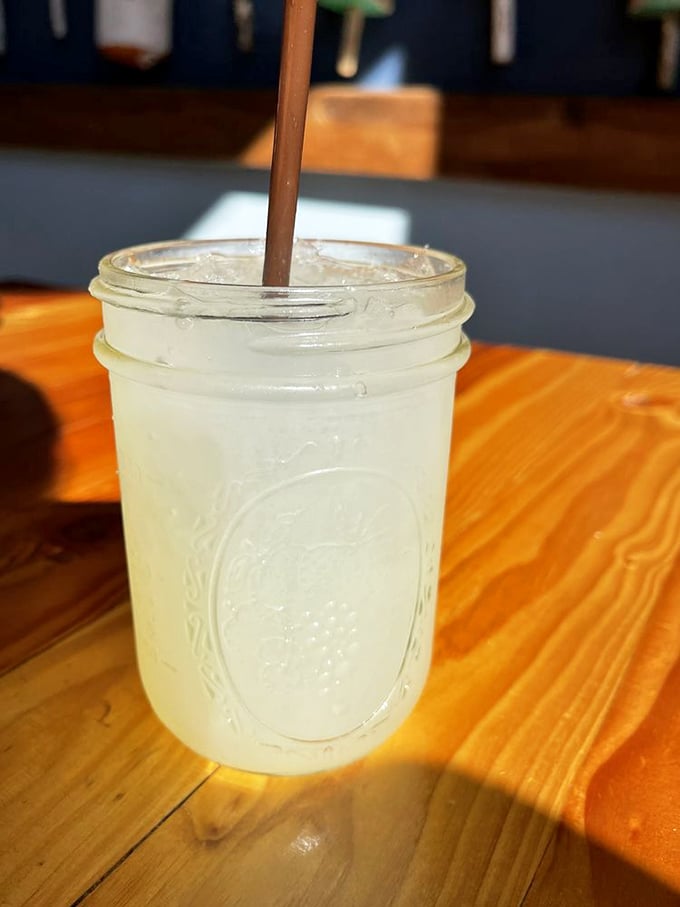 Sometimes the perfect companion to seafood is simply a cold, tart lemonade in a mason jar &ndash; summer in liquid form, no beach required.