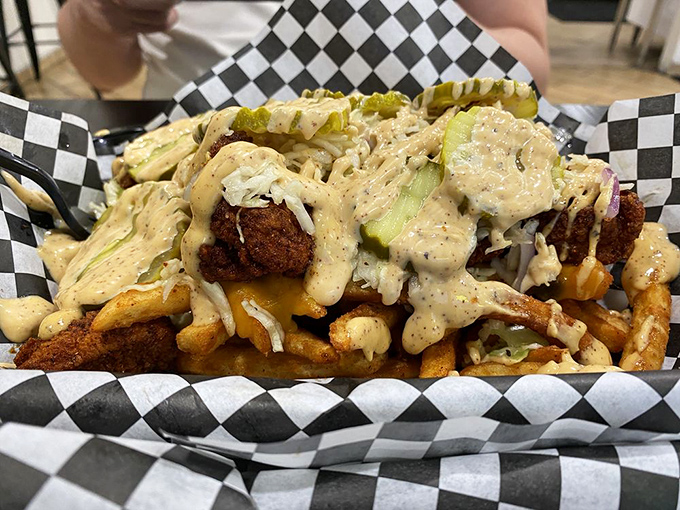 Humble Fries: where crispy fries become a foundation for nuggets, slaw, and that comeback sauce that lives up to its name.