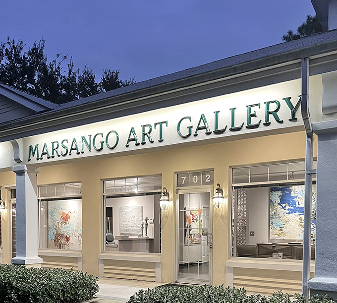 Canvas meets coastline at Marsango Gallery. Even the art seems to shimmer with salt air in this cultural cornerstone of Jensen Beach.