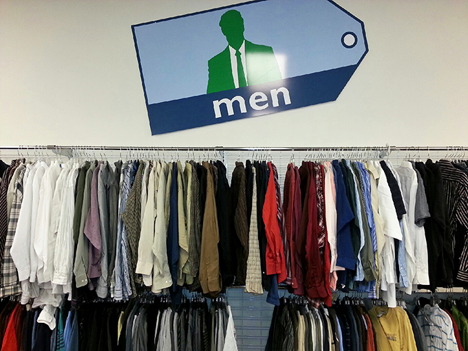 The men's department: where button-downs and blazers get their second chance at making first impressions.