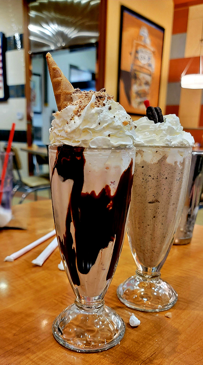 These milkshakes don't just bring boys to the yard—they bring everyone. Topped with whipped cream mountains and nostalgic add-ins.