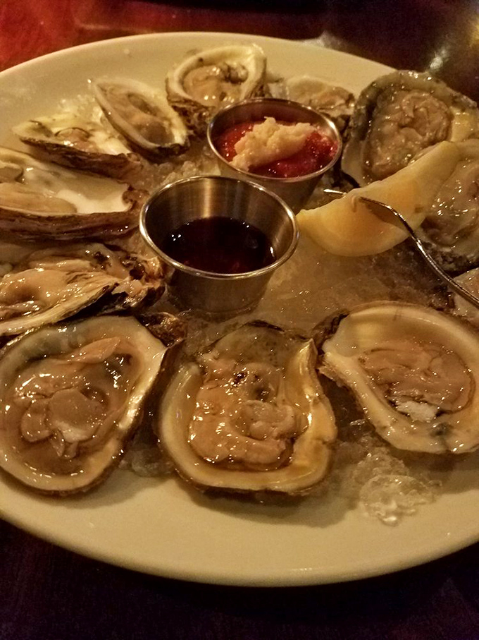 These oysters aren't just seafood&mdash;they're time capsules of oceanic perfection, served with just enough accompaniments to enhance without overwhelming their briny brilliance.
