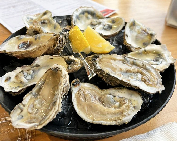 Fresh oysters on the half shell &ndash; nature's perfect appetizer. Just a squeeze of lemon and suddenly you're having a moment with the Atlantic.