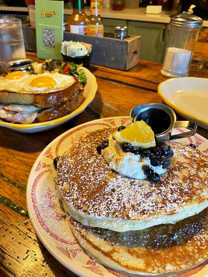 Pancakes crowned with fresh blueberries and whipped cream&mdash;the breakfast equivalent of wearing your Sunday best any day of the week.
