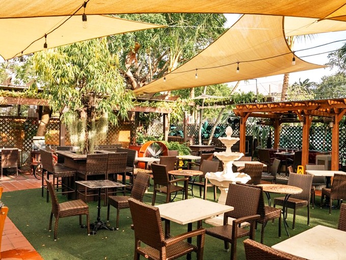 The patio at Old's Havana offers Miami's perfect equation: Cuban food + outdoor seating + tropical breeze = paradise found.