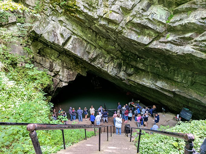 The descent begins! Like the opening scene of an adventure movie, except you're the star and there's significantly less danger of encountering mummies.