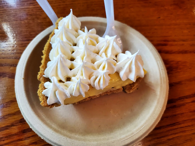 Key lime pie that strikes that perfect balance between sweet and tart—topped with enough whipped cream to make your cardiologist wince.