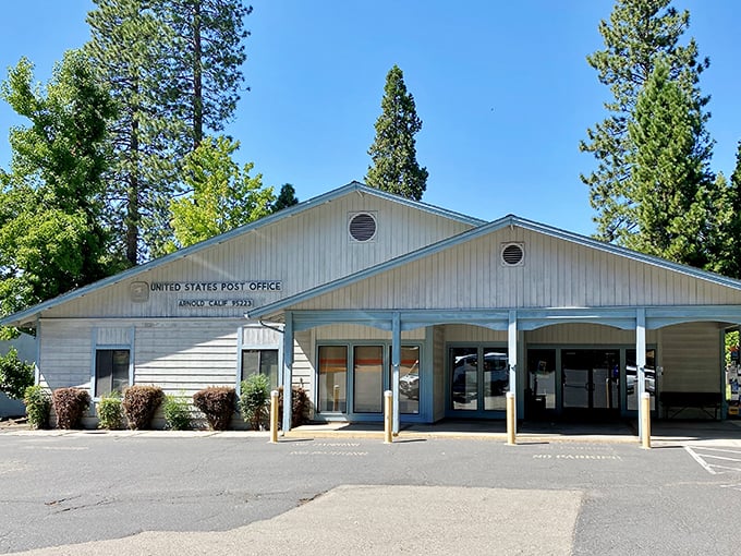 Arnold's post office&mdash;where locals still exchange actual conversations along with their packages, a refreshing analog experience in our digital world.