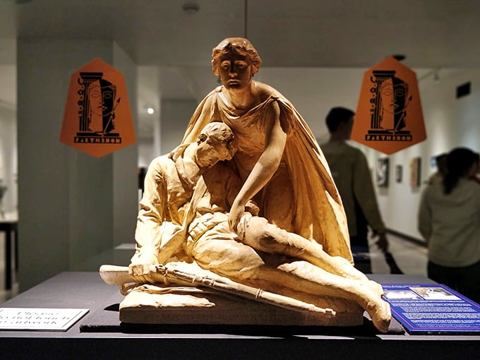 Humanity captured in stone. This poignant sculpture evokes the same emotional punch as its famous Italian inspiration.