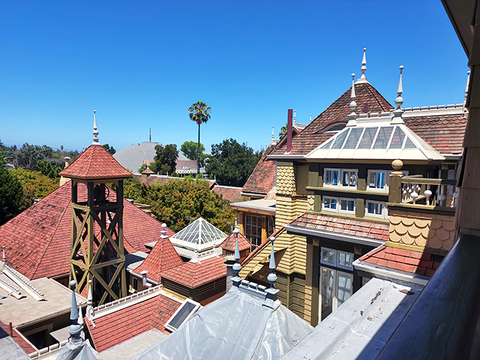 From above, the rooflines create a puzzle that would make even jigsaw enthusiasts throw in the towel.