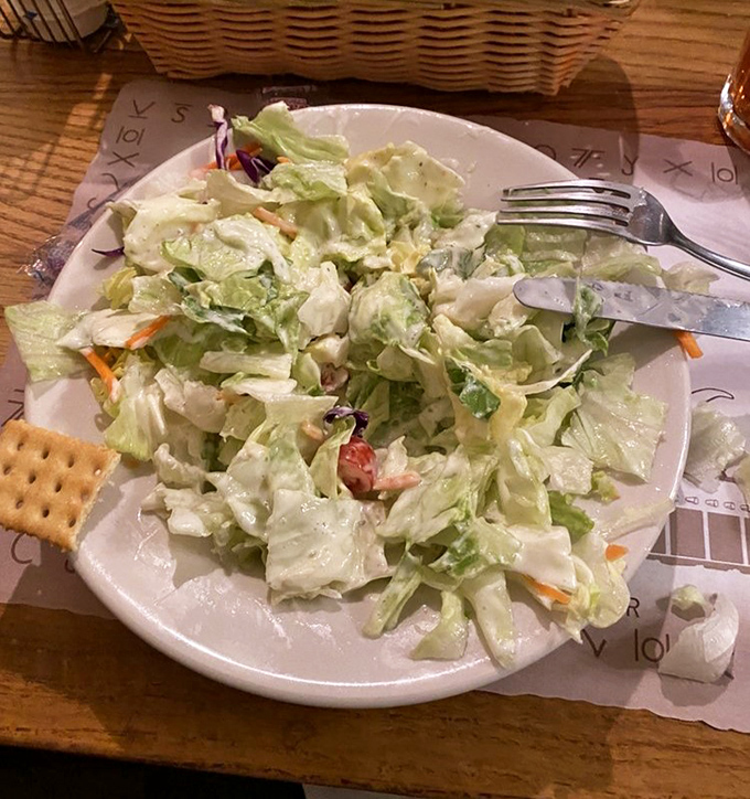 A crisp, fresh salad that somehow feels indulgent. The perfect opening act before the meaty main event takes center stage.