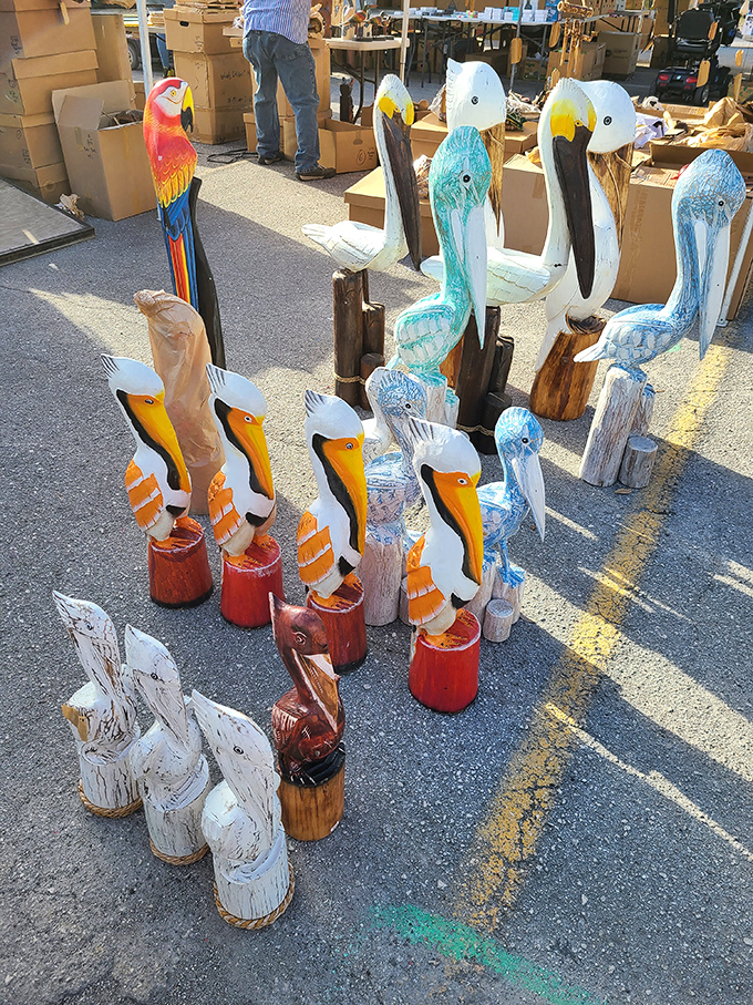 Whimsical pelican sculptures capture Florida's coastal spirit, transforming ordinary spaces into tropical paradise with artistic flair and charm.