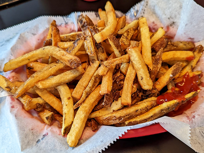 Hand-cut fries that have clearly been introduced to some serious seasoning&mdash;the perfect vehicle for sopping up any barbecue sauce left on your plate.