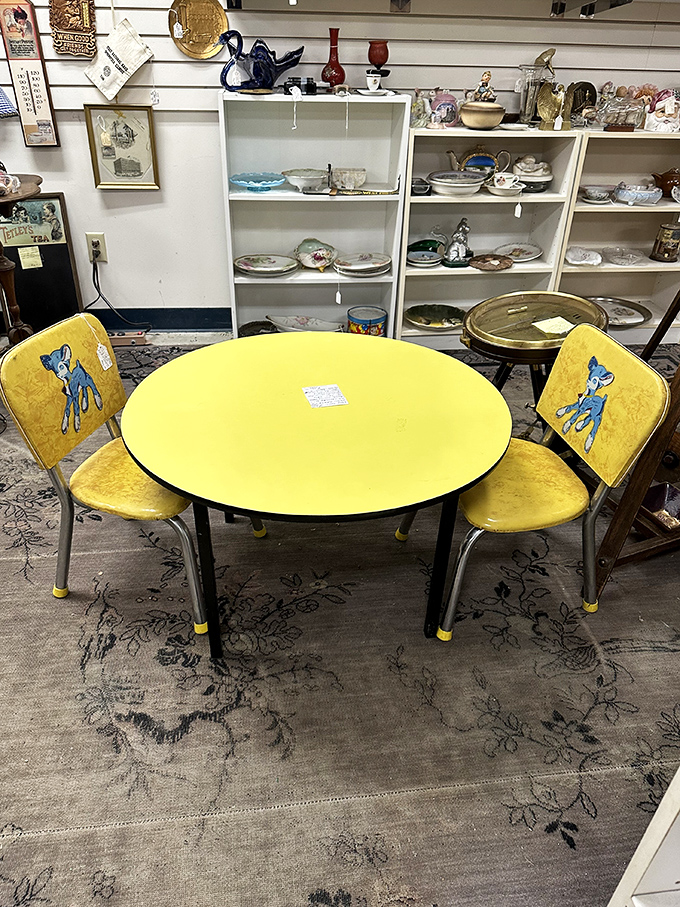 This sunshine-yellow children's table set doesn't just furnish a room&mdash;it transports you straight back to Saturday morning cartoons and Bambi-themed childhoods.