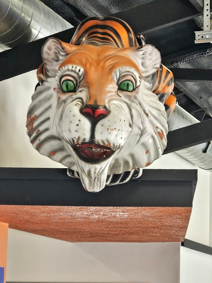Those emerald eyes have seen decades of American motorists. The Esso tiger's toothy grin reminds us when gas station mascots were celebrities of the open road.