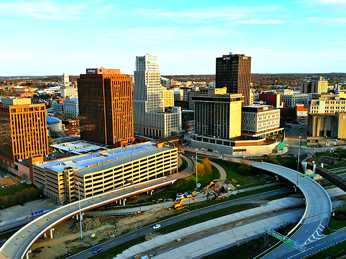Fall paints Akron in golden hues, turning ordinary streets into extraordinary pathways through a city reinventing itself one season at a time.