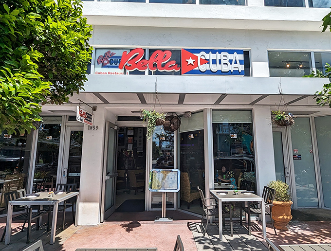 Bella Cuba's bright, modern exterior brings a fresh face to traditional Cuban cuisine on Washington Avenue.