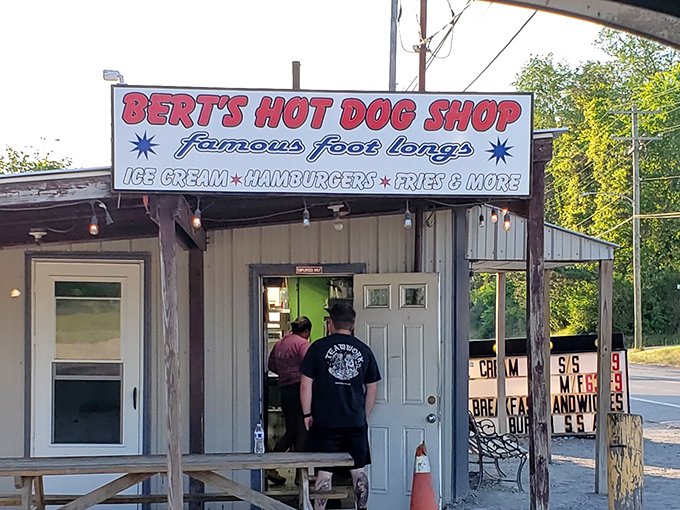 Bert's Hot Dog Shop doesn't need fancy decor &ndash; that bold red sign and the promise of "famous foot longs" tells you everything your stomach needs to know.