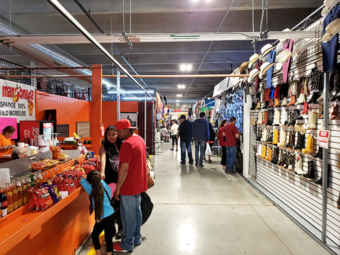 Aisle after aisle of possibility! Buyers Flea Market's indoor corridors offer a climate-controlled treasure hunt year-round.