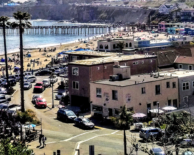 Capitola's rainbow houses create a Mediterranean village vibe right on California's central coast perfectly. 