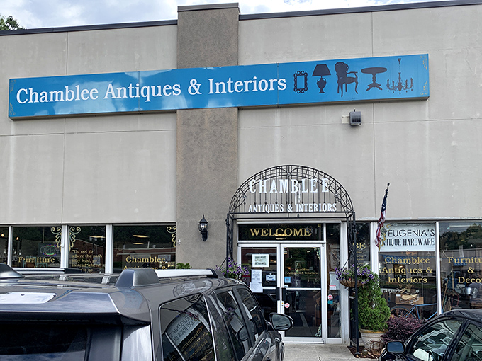 Chamblee Antiques' elegant storefront promises a more refined treasure hunt&mdash;like thrifting with your sophisticated aunt who knows all the good spots.