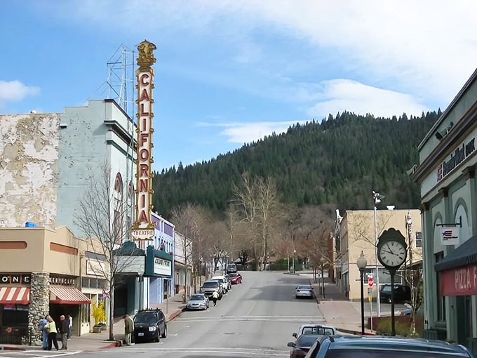 Dunsmuir's historic theater marquee stands as a colorful reminder of when going to the movies was an event, not just streaming.