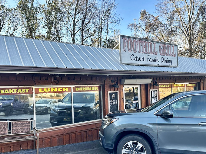 Foothill Grill's rustic charm fits perfectly in Georgia's mountain landscape. Hikers and wine tourists fuel up here before their adventures begin.