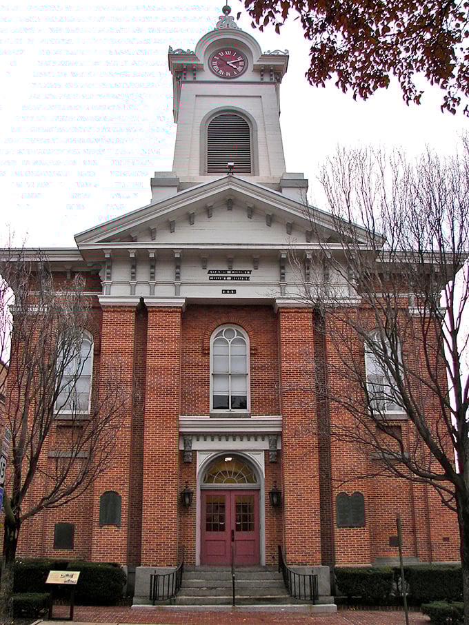 Gettysburg's preserved brick building speaks volumes about our history, with silent cannons that once roared with fury.