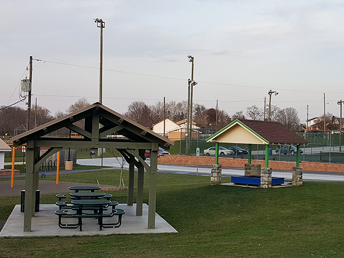 Community parks where simplicity reigns&mdash;picnic tables under pavilions invite conversation instead of screens, and green space isn't an amenity, it's essential.