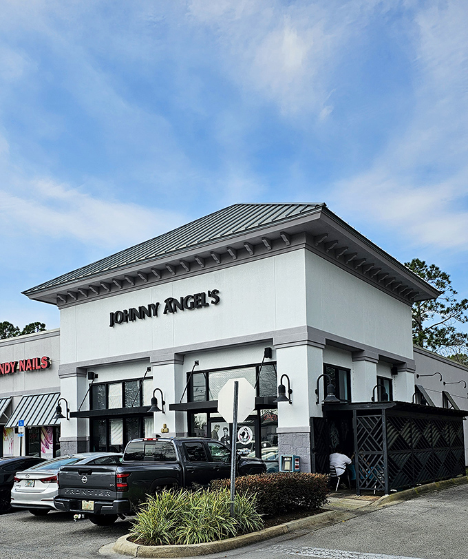 Johnny Angel's sleek exterior conceals the retro breakfast paradise that awaits hungry diners inside.