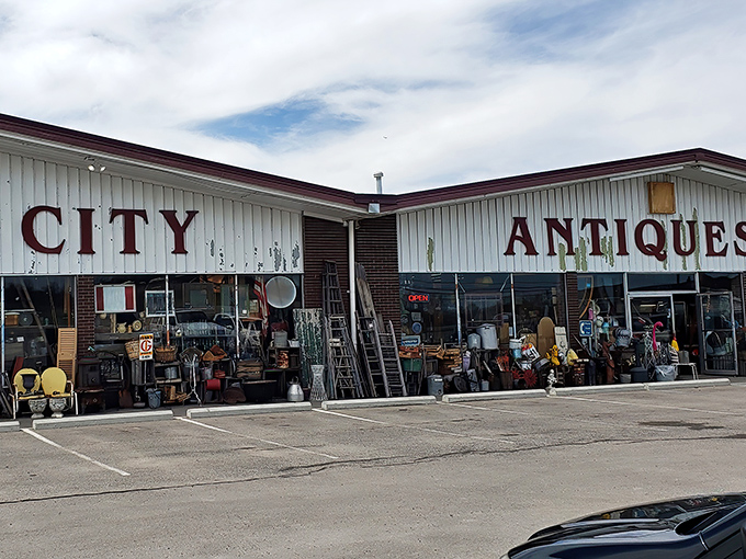 Motor City Antique Gallery wears its Detroit heritage proudly. That vintage storefront has probably seen more classic cars pull up than a 1950s drive-in theater.