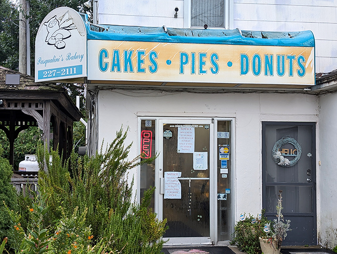 Pasqualini's weathered sign has guided sweet-toothed travelers for decades. A coastal institution with garden charm.