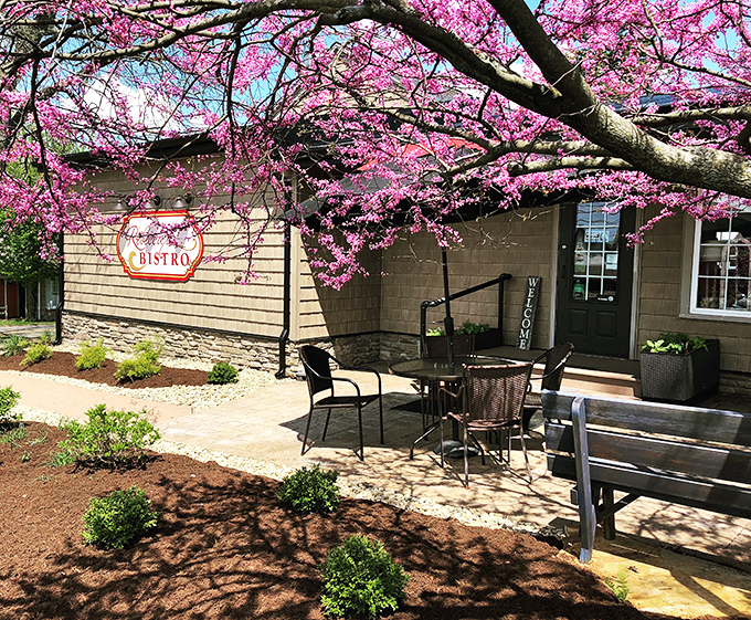 Rebecca's Bistro blooms with spring color, much like your taste buds will when sampling their farm-fresh creations.