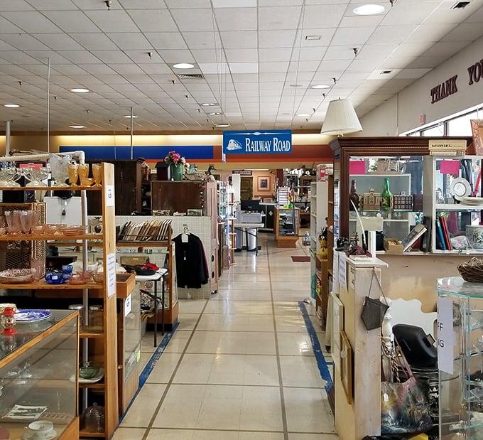 At Roanoke Antique Mall, advertising memorabilia creates a nostalgic trip through America's commercial past. Remember these brands?