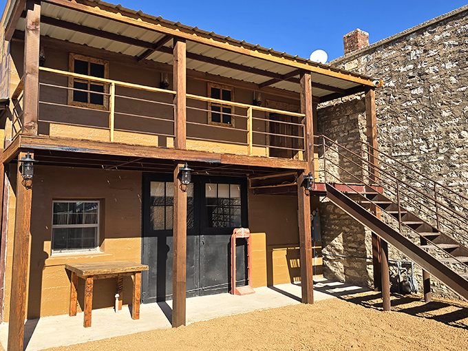 The Silver Spur's rustic courtyard looks like a movie set, but the steaks are the real stars of this Western show.