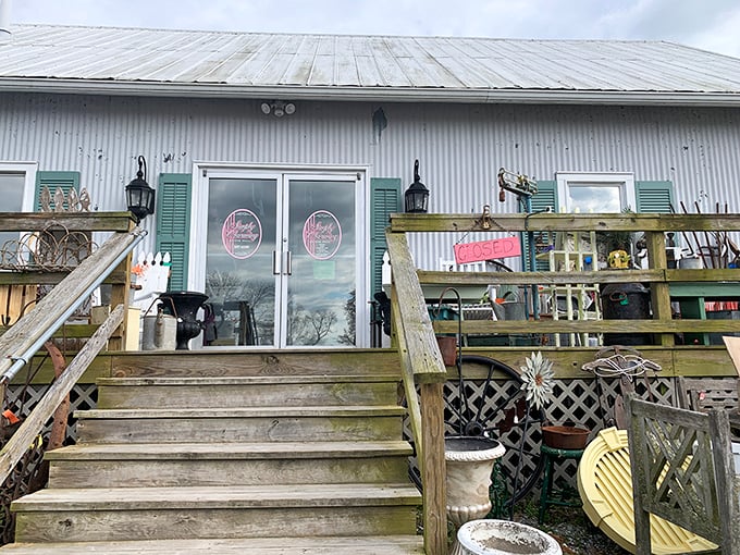 Simply Charming's weathered metal exterior holds no pretense&mdash;just like the honest-to-goodness treasures waiting inside.