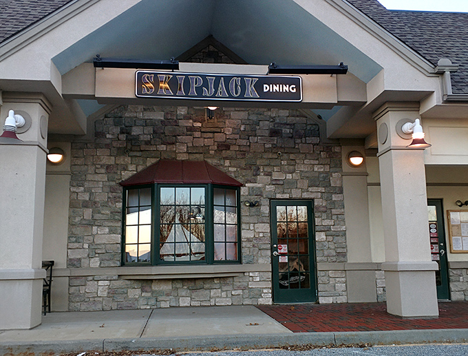 Skipjack's stone facade brings a touch of New England charm to a Newark strip mall&mdash;seafood sophistication without the attitude.