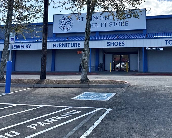 St. Vincent's impressive blue and white exterior gives just a hint of the massive treasure trove waiting inside.