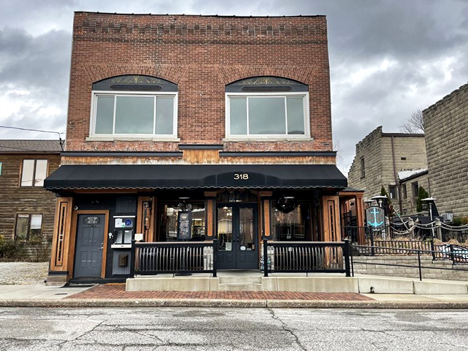 The Brown Bag Bistro's brick charm embodies small-town America's best-kept culinary secrets. 