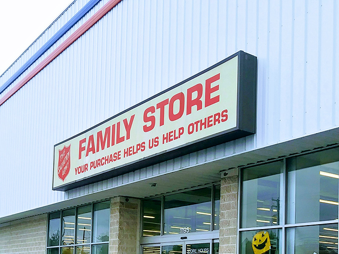 The Salvation Army's straightforward signage makes a simple promise&mdash;your purchase helps others. Inside, it delivers a wonderland that would make even Marie Kondo surrender to acquisition!