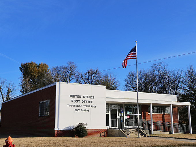 Tiptonville's post office stands as a humble reminder that even the smallest river towns connect to the wider world.