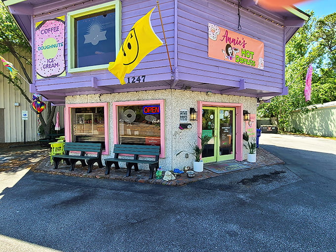 Annie's colorful exterior matches the joy you'll feel biting into their fresh, warm creations.