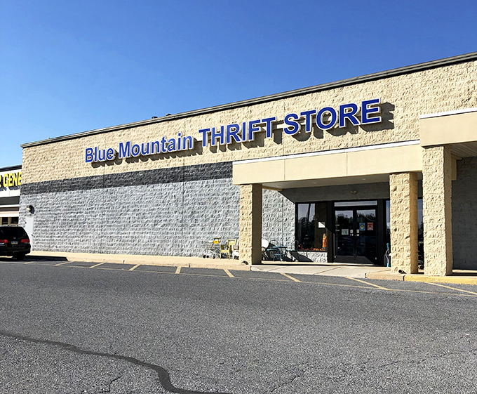 Clean lines and ample parking welcome shoppers to Blue Mountain Thrift. Where Pennsylvania's savvy bargain hunters make regular pilgrimages.
