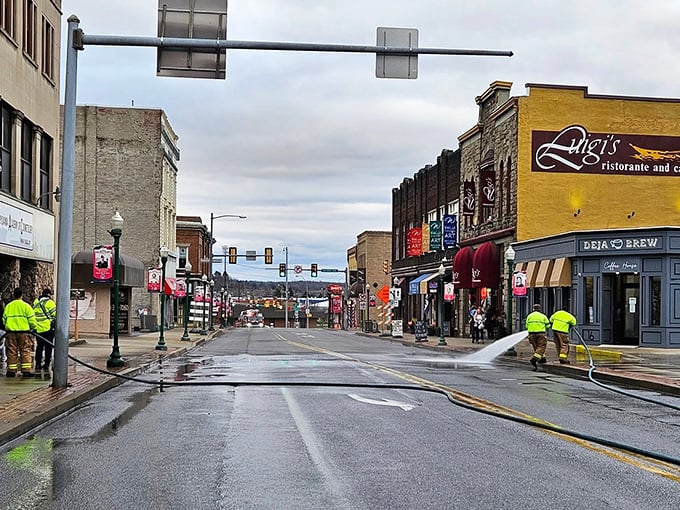 Rain-slicked streets reflect DuBois' practical beauty – a place where retirement dollars reflect good sense too.