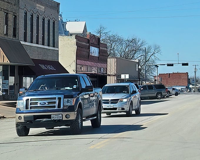 The historic buildings of Hillsboro stand shoulder to shoulder, much like the community that welcomes retirees with open arms and low prices.