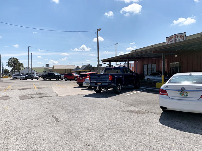 The American flag flies proudly over Johnson's – patriotism and proper barbecue go hand in hand in Plant City.