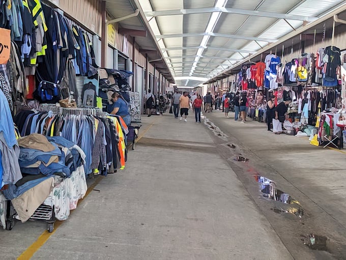 Mercadome Flea Market stretches as far as the eye can see. Bring comfortable shoes and an empty trunk!
