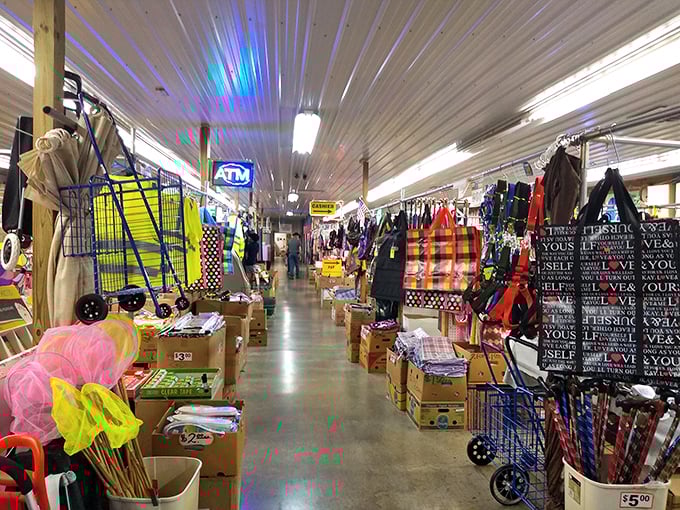 Treasures line every aisle! Morning Sun's indoor market corridors offer climate-controlled comfort for year-round bargain hunting adventures. 