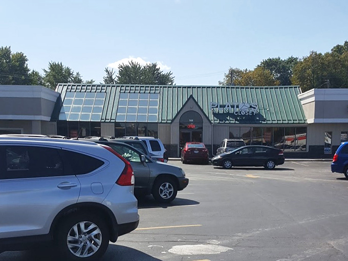 Plato's Closet sits pretty in the plaza, ready to make your wardrobe dreams come true.