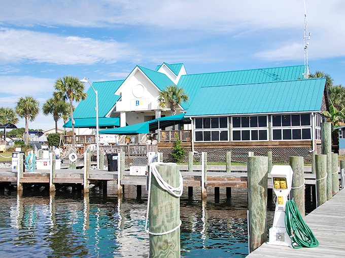 Waterfront charm with colorful buildings and boats bobbing gently in the harbor &ndash; Florida's coastal life distilled.